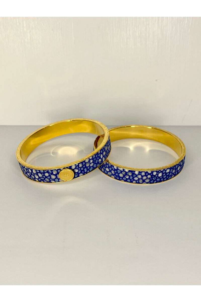 Royal Blue Stingray Wide Leather Bangle – Carrie Dunham