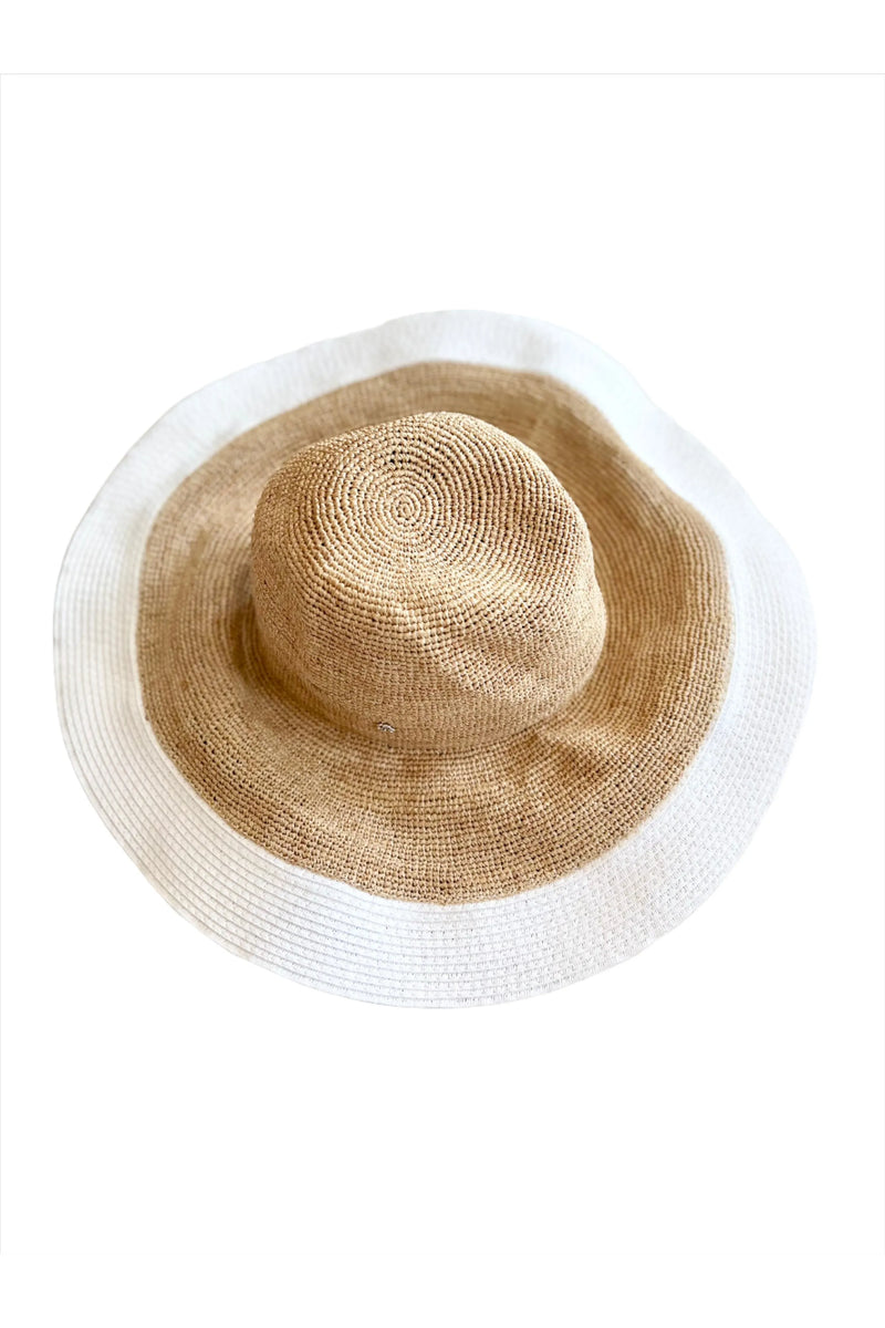 Natural/White Crochet Raffia Sun Hat – Carrie Dunham