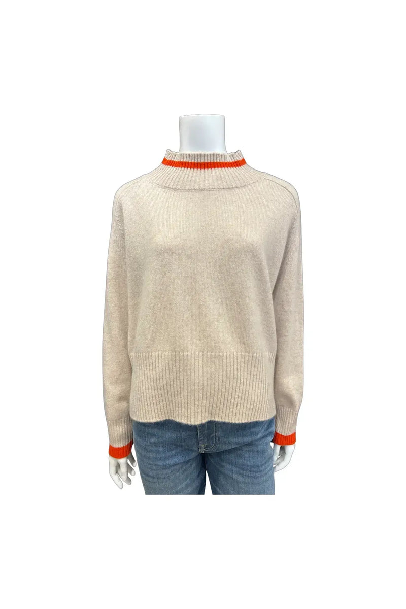 Beige with Orange Stripe Cashmere Hamilton Sweater – Carrie Dunham