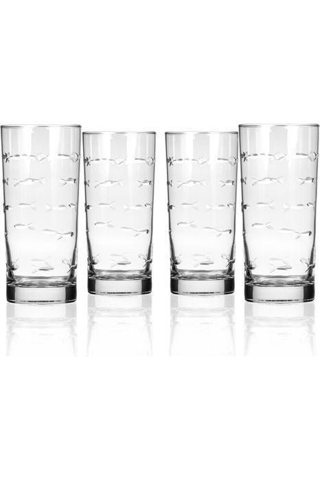 Lucite Tall Fish Glasses - Set of 4 – Carrie Dunham